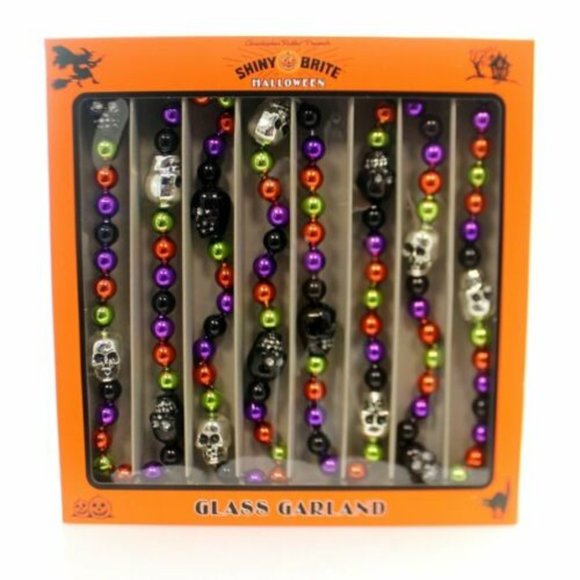 Christopher Radko | Holiday | Shiny Brite Halloween Glass Ball Skull ...